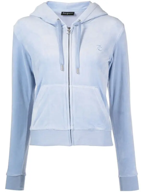 Juicy Couture Robertson Velvet-effect Hoodie - Blue