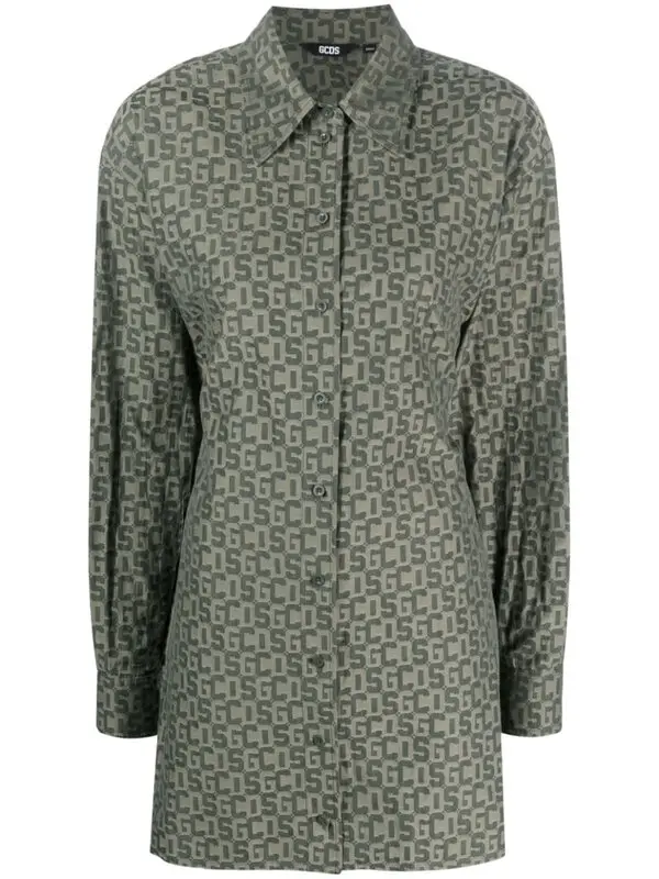 Gcds Logo-print Shirt Dress