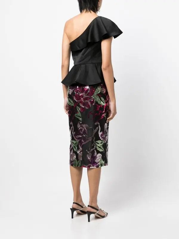 Marchesa Sequin-embellished Dress