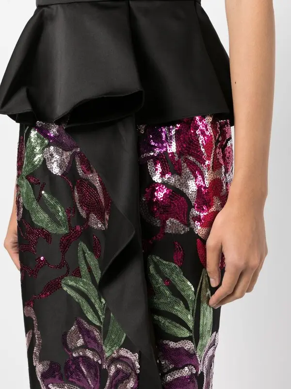 Marchesa Sequin-embellished Dress