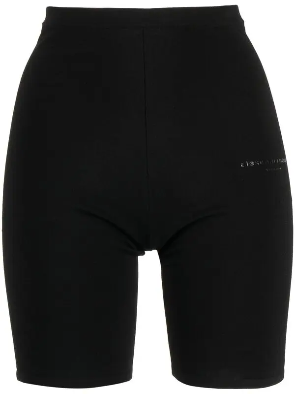 Alexander Wang Logo Print Elasticated Shorts