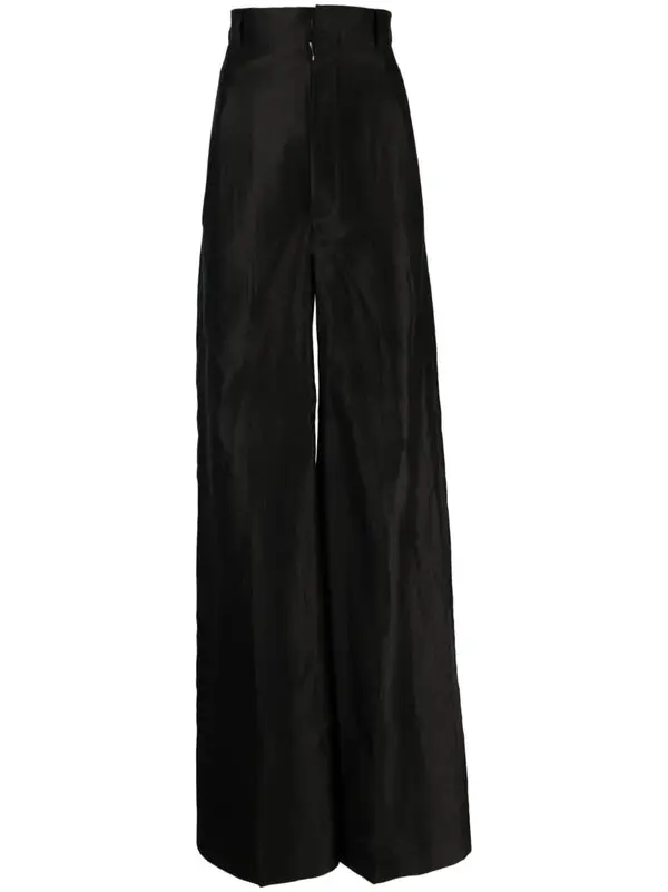 Rick Owens High-waist Wide-leg Trousers - Black