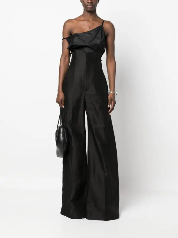 Rick Owens High-waist Wide-leg Trousers - Black