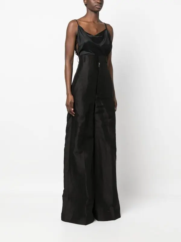Rick Owens High-waist Wide-leg Trousers - Black