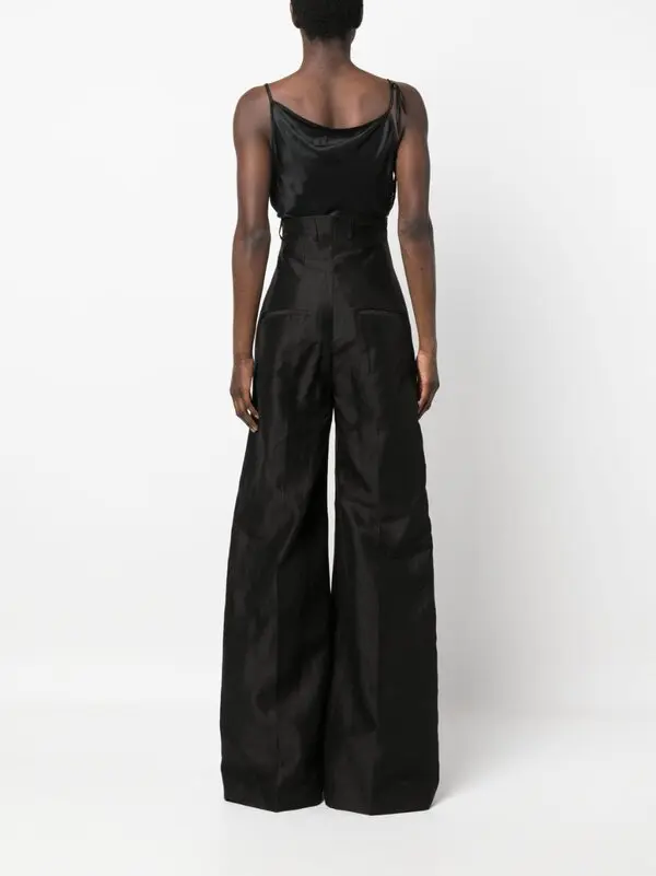 Rick Owens High-waist Wide-leg Trousers - Black