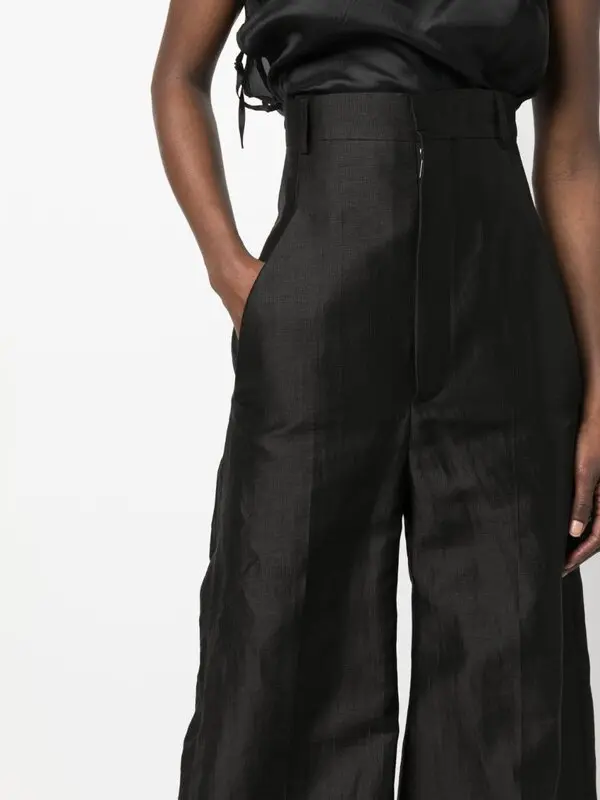 Rick Owens High-waist Wide-leg Trousers - Black
