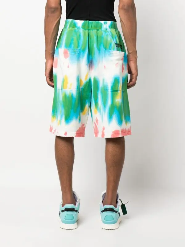 Dsquared2 Tie-dye Print Track Shorts - Green