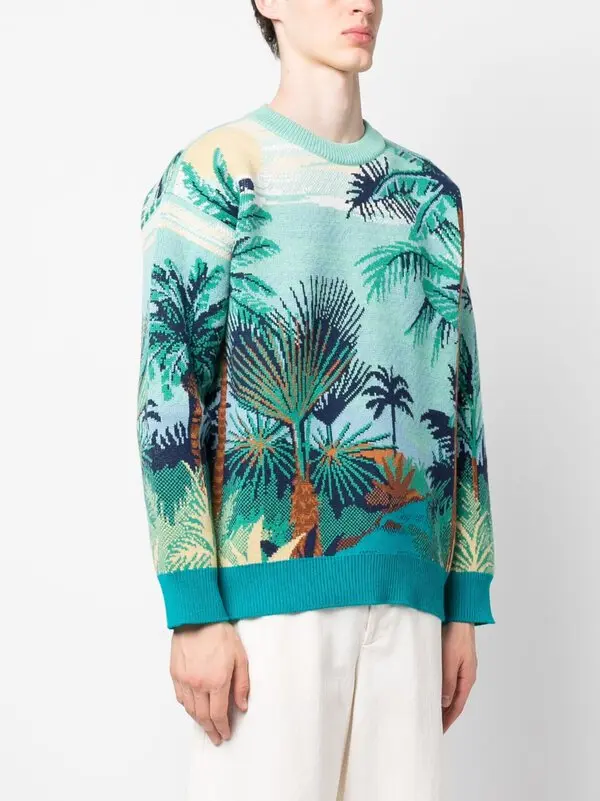 Alanui Palm Tree-print Jumper