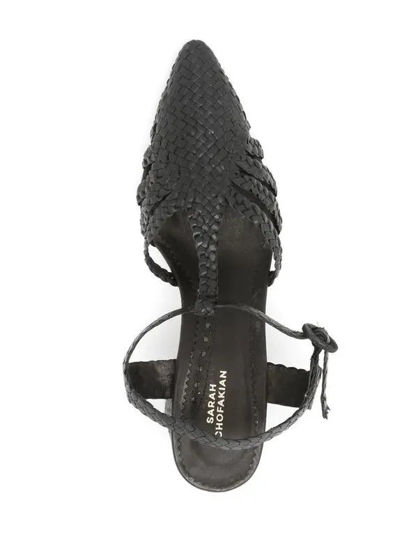 STUDIO CHOFAKIAN 85mm Braided Leather Sandals