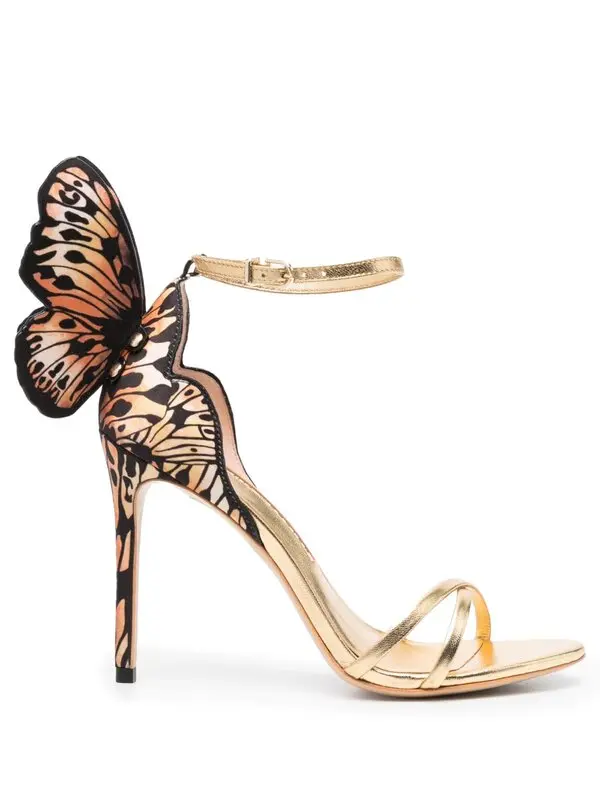 SOPHIA WEBSTER Chiara 110mm Heeled Sandals - Yellow