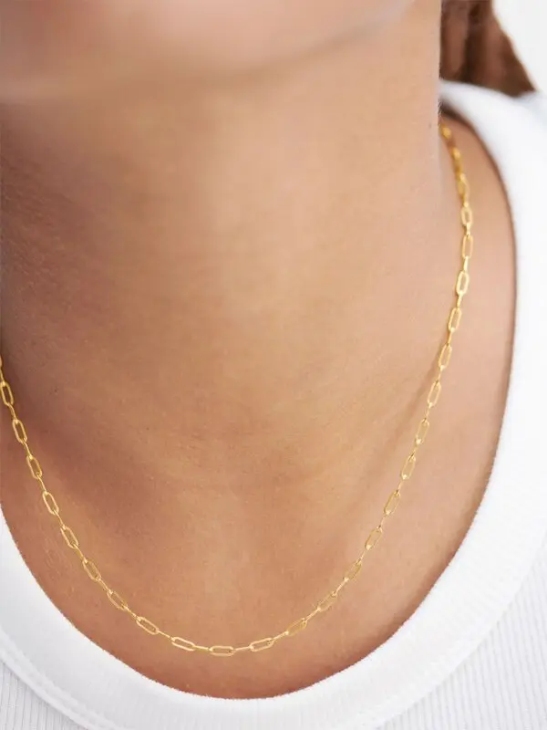 Monica Vinader Mini Paperclip Chain Necklace
