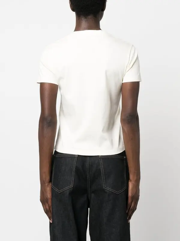 LANVIN Logo-patch T-shirt - White