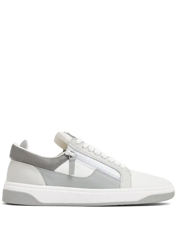 GIUSEPPE ZANOTTI Double-zip Low-top Sneakers - White