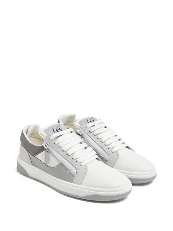 GIUSEPPE ZANOTTI Double-zip Low-top Sneakers - White