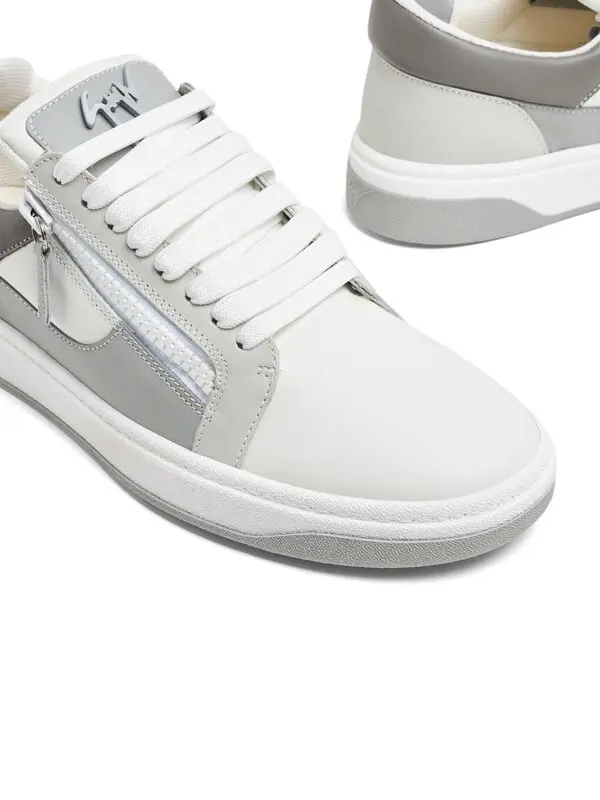GIUSEPPE ZANOTTI Double-zip Low-top Sneakers - White