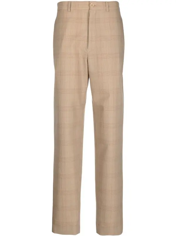 LEMAIRE Check-print High-waisted Trousers