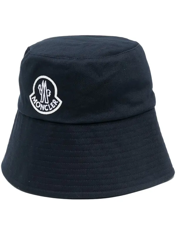 Moncler Embroidered Logo Bucket Hat - Blue