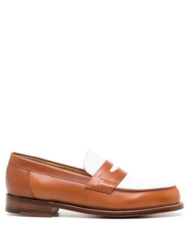 Grenson Color-block Leather Loafers
