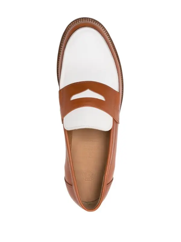Grenson Color-block Leather Loafers