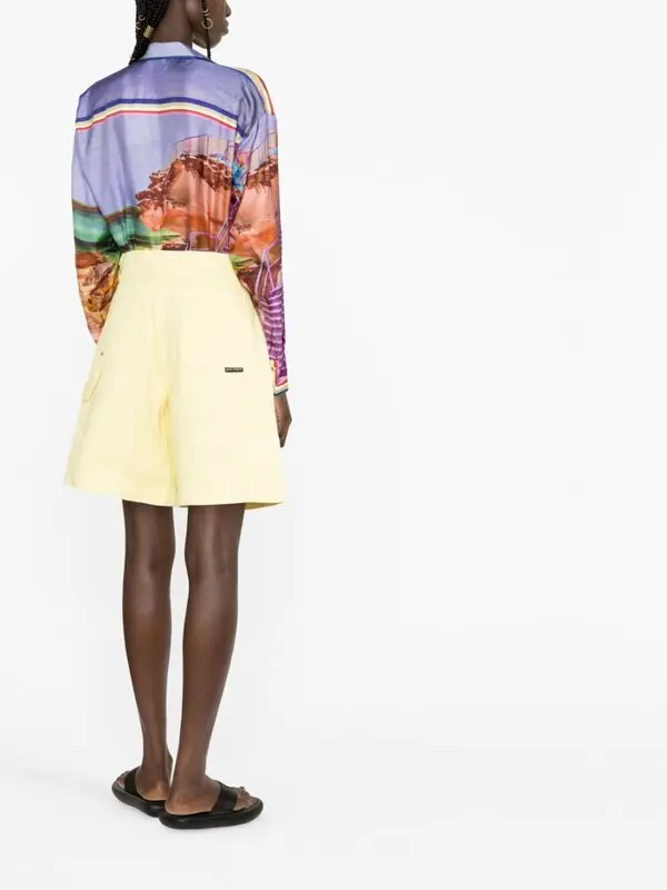 Palm Angels Embroidered Palm Tree Shorts