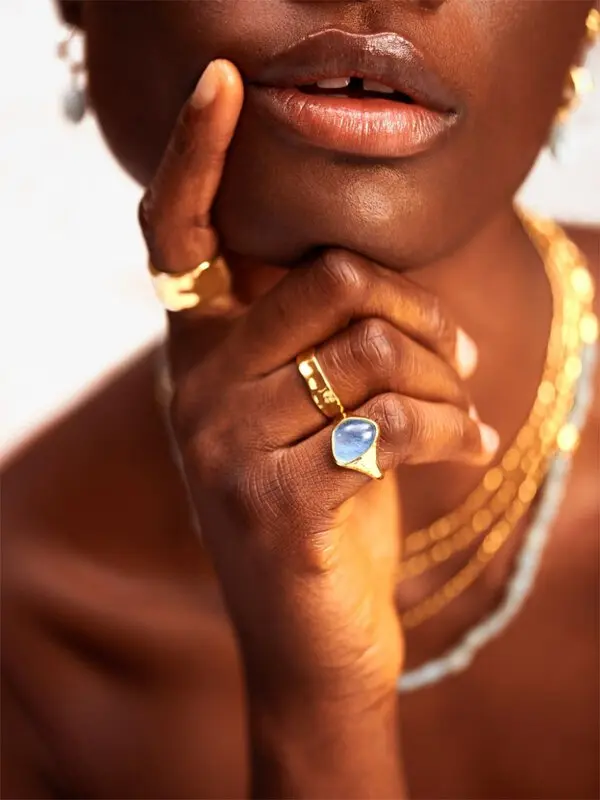 Monica Vinader Rio Gemstone Ring - Gold