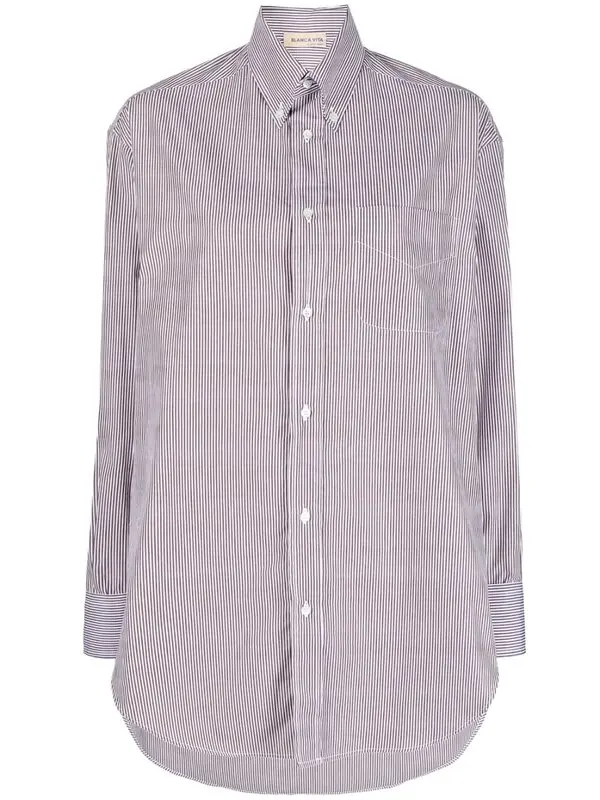 BLANCA VITA Striped Oversized Shirt