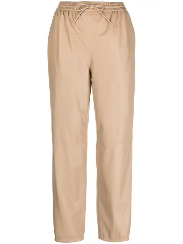 YVES SALOMON Straight-leg Lambskin Trousers