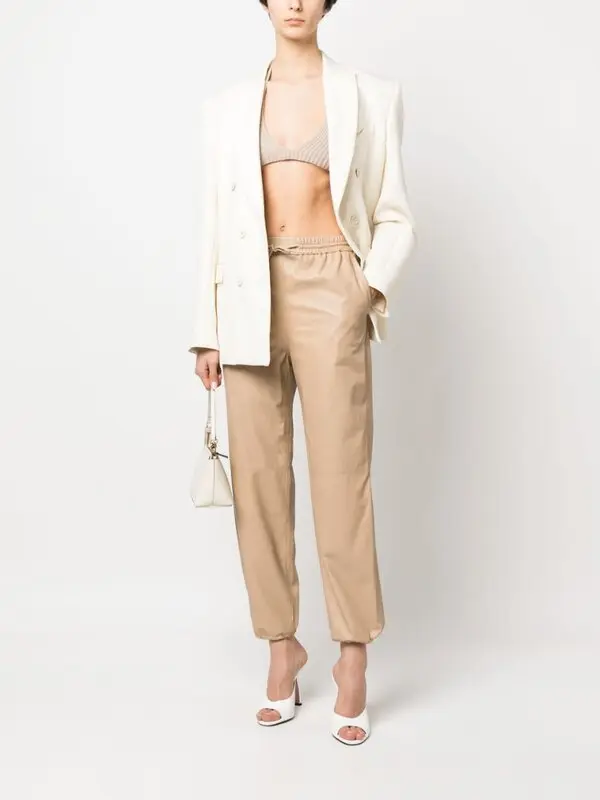YVES SALOMON Straight-leg Lambskin Trousers