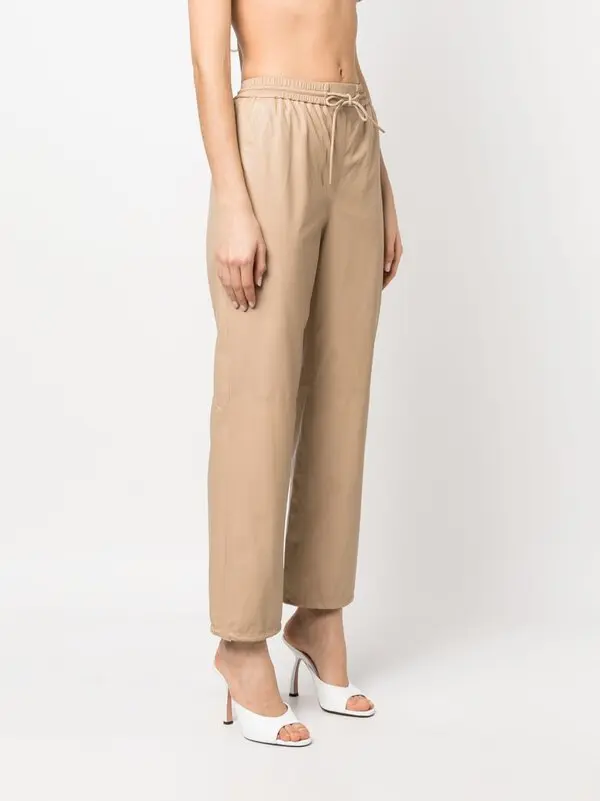 YVES SALOMON Straight-leg Lambskin Trousers