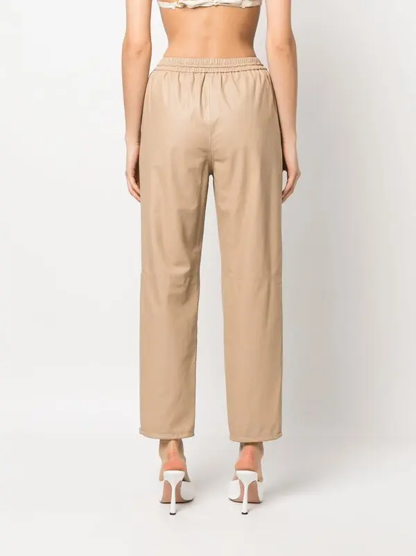 YVES SALOMON Straight-leg Lambskin Trousers