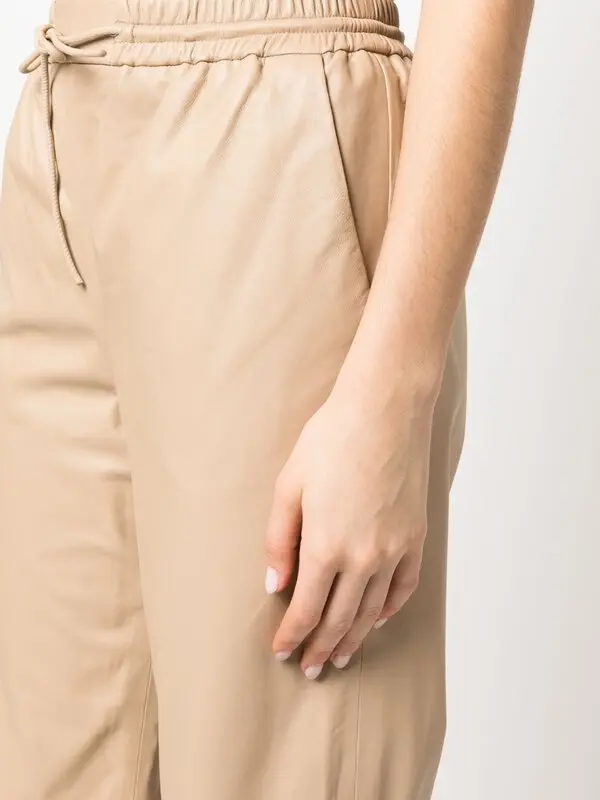 YVES SALOMON Straight-leg Lambskin Trousers