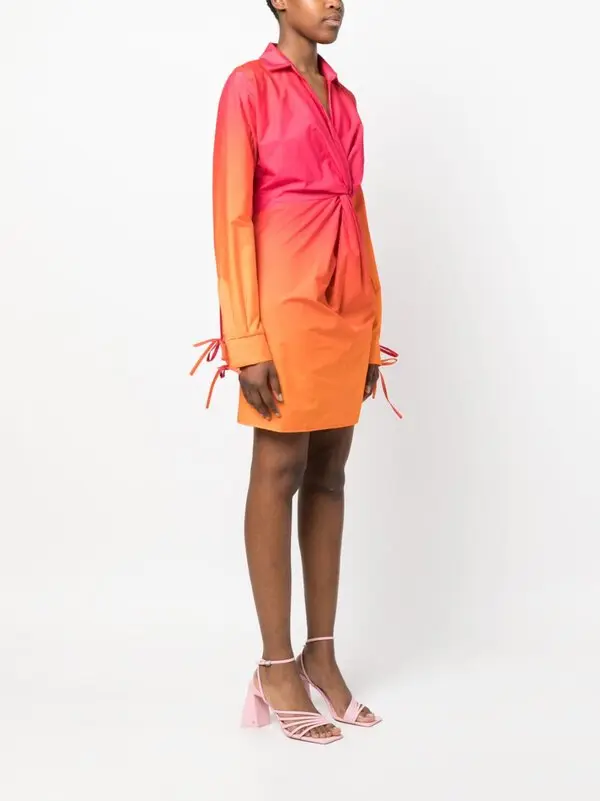 ANDREĀDAMO Gradient-effect Mini Dress - Orange
