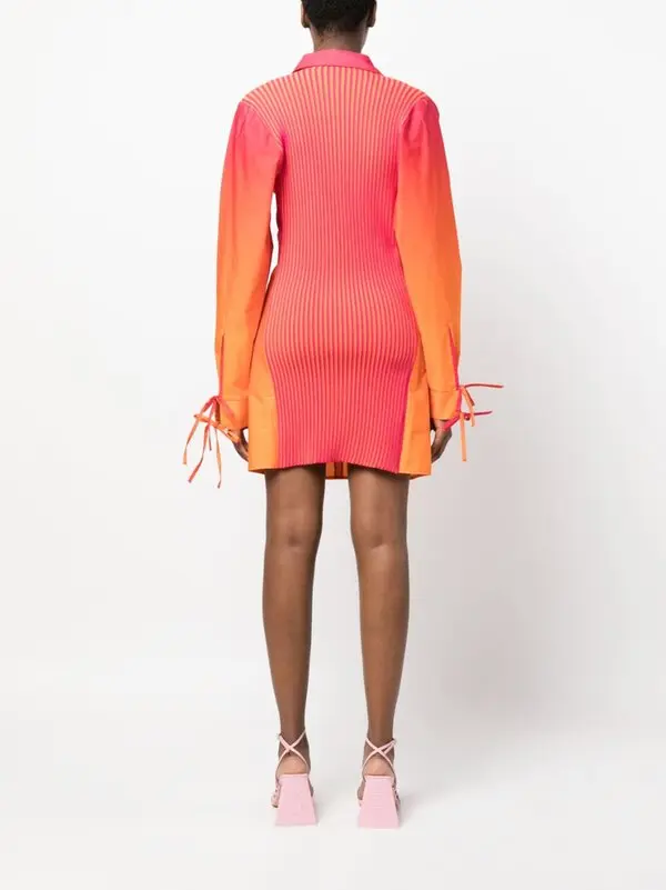 ANDREĀDAMO Gradient-effect Mini Dress - Orange