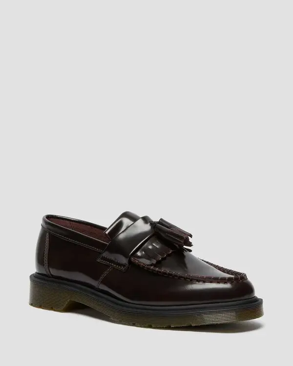 Dr. Martens Adrian Arcadia Leather Tassel Loafers - Red