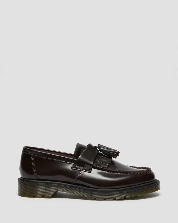Dr. Martens Adrian Arcadia Leather Tassel Loafers - Red