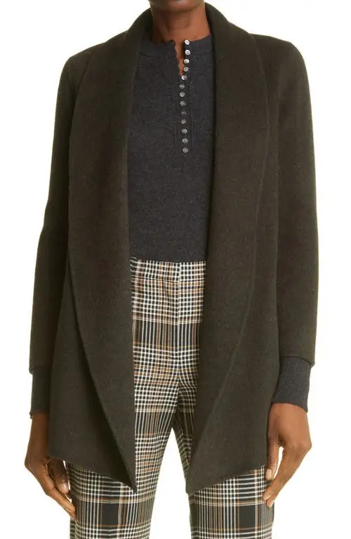 Theory Clairene Luxe Shawl Collar Coat