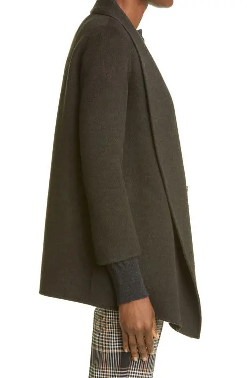 Theory Clairene Luxe Shawl Collar Coat