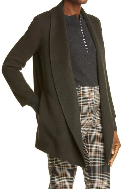 Theory Clairene Luxe Shawl Collar Coat