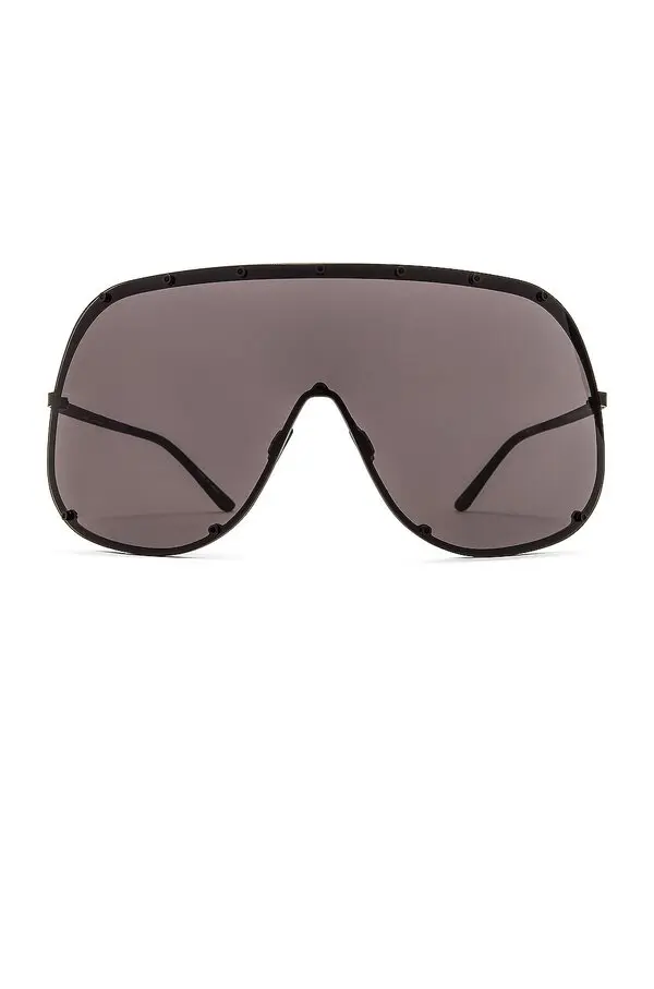 Rick Owens Shield Sunglasses - Black & Black