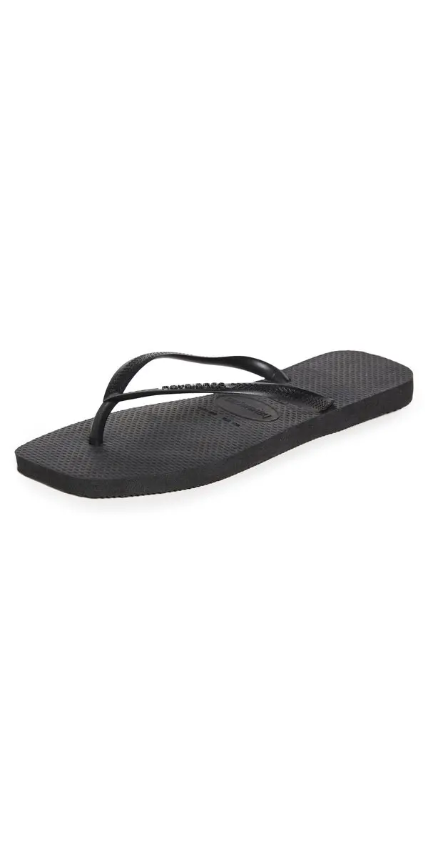 Havaianas Slim Square Flip Flops - Black
