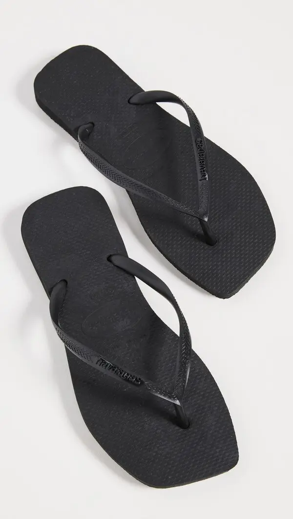 Havaianas Slim Square Flip Flops - Black