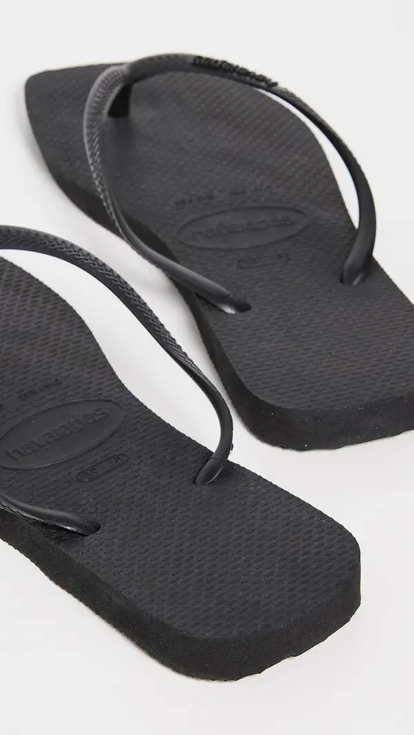 Havaianas Slim Square Flip Flops - Black