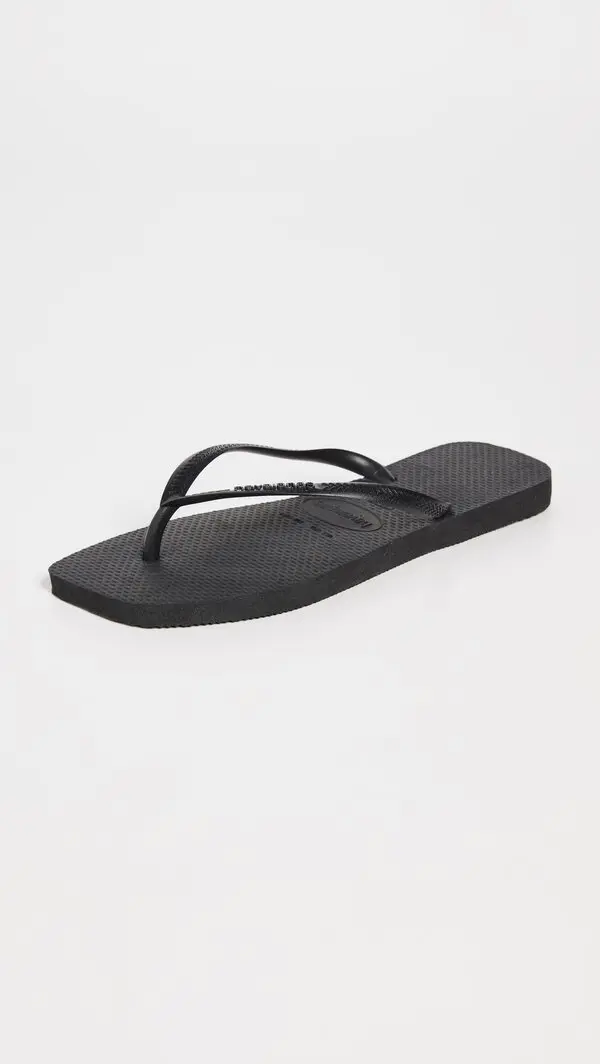 Havaianas Slim Square Flip Flops - Black