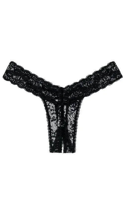 Privacy Please Georgia Ouvert Thong - Black