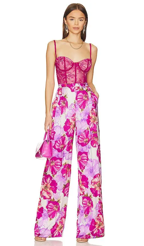Katie May Tink Jumpsuit - Magenta Poppy