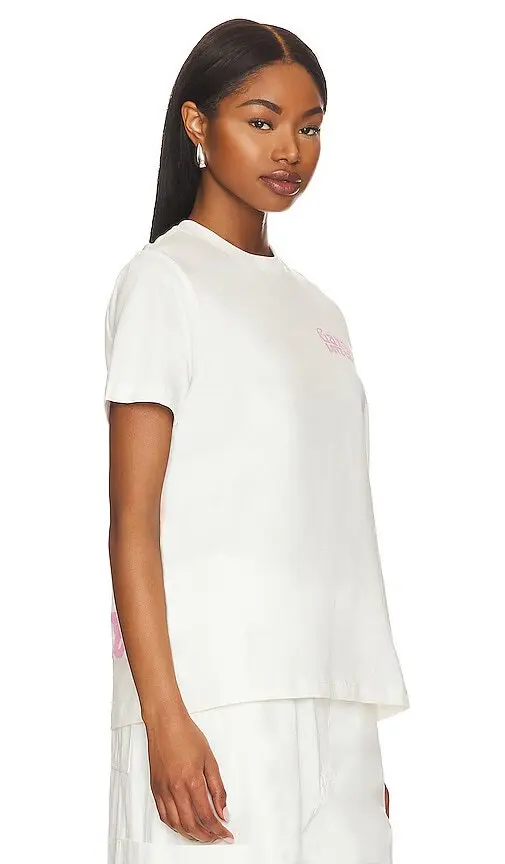 Ganni Nightclub Relaxed T-Shirt In Cream - Egret | Editorialist