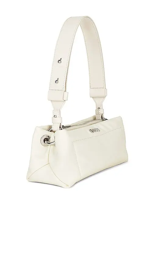 Ganni Pillow Baguette Bag In Cream - Egret | Editorialist