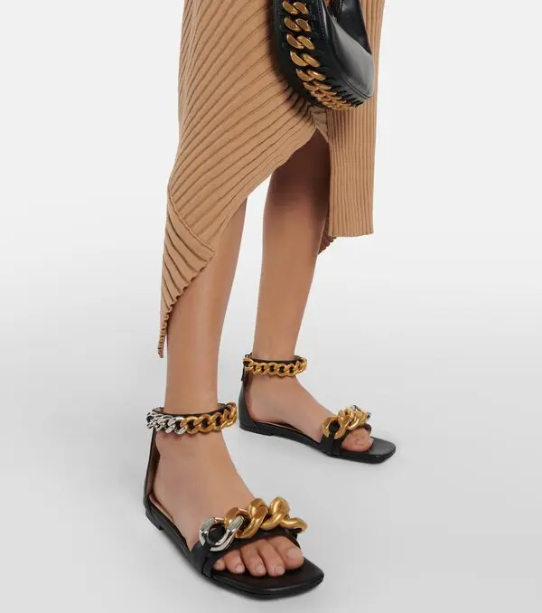 Stella McCartney Falabella Embellished Flat Sandals