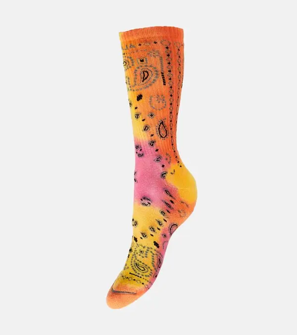 Alanui Bandana Cotton-blend Socks - Pink
