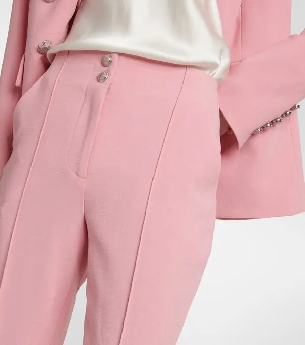 Veronica Beard Kean High-rise Trousers - Pink